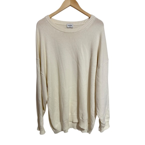 Sunday Best | Sweaters | Sunday Best Cream Oversized Knit Crew Neck ...